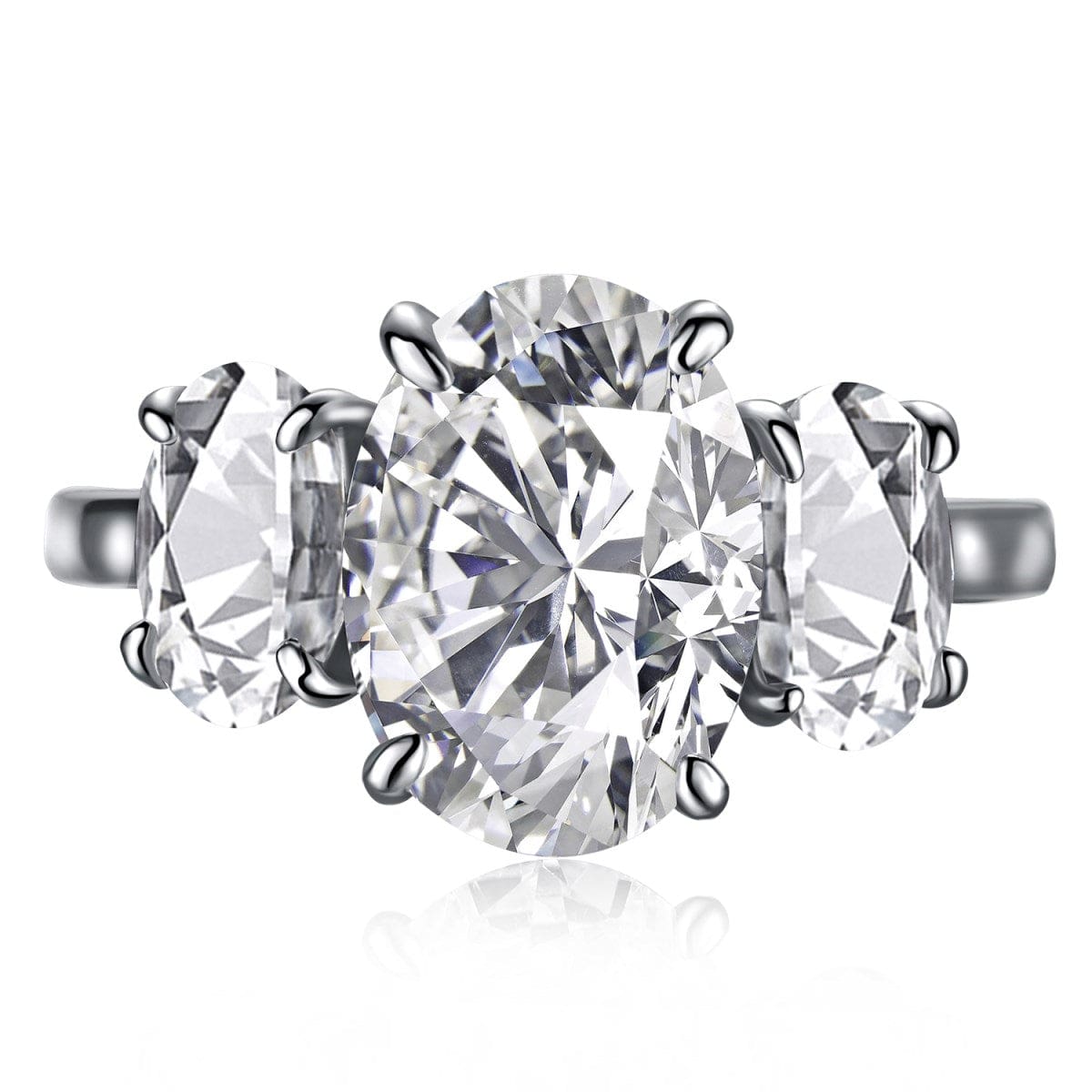 VENICE 3.5 ct. 3 Stone Trinity Oval Ring – Two Pearls Shop